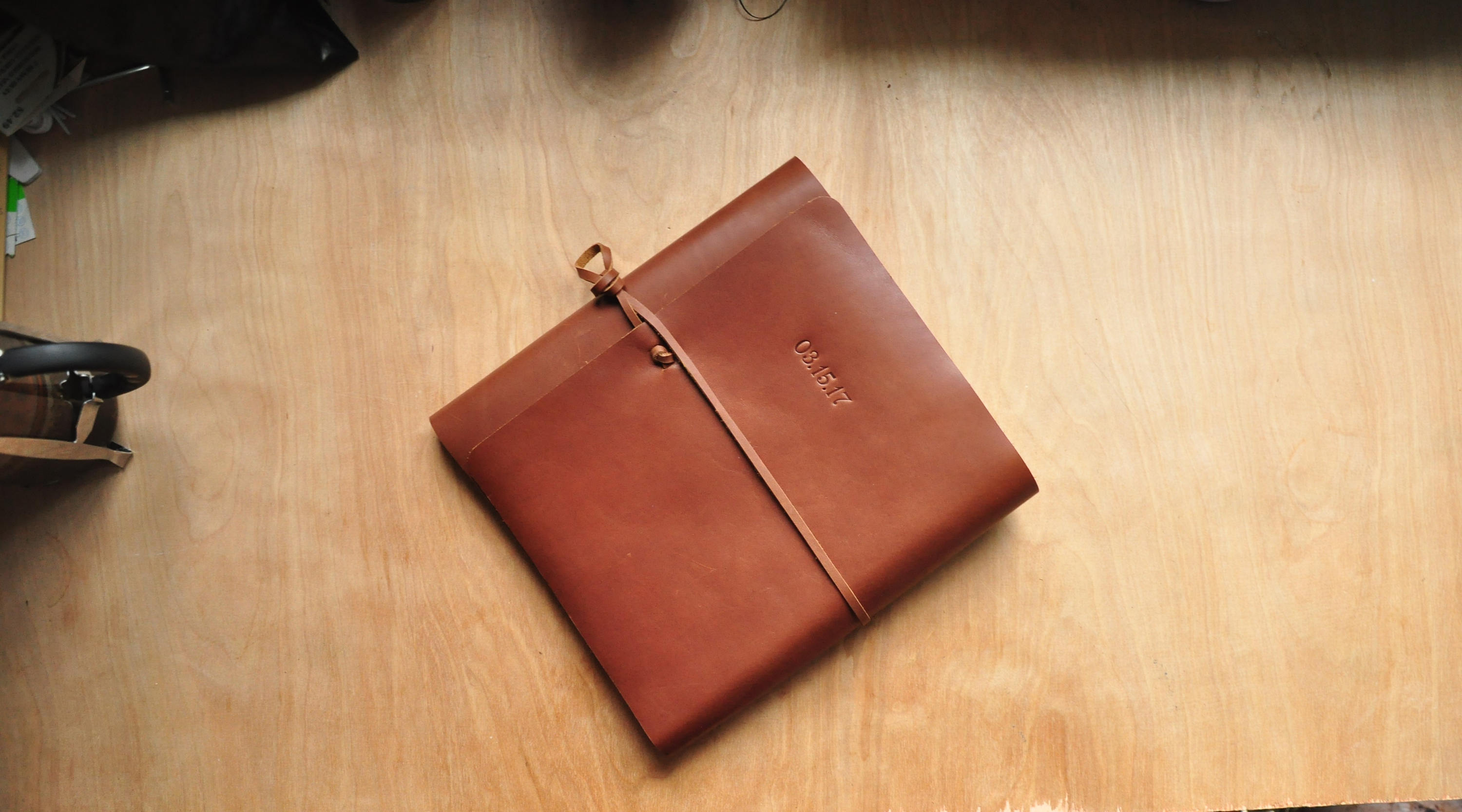 Classic Leather Book Cover, Size Adjustable, Oxford Brown Leather Book ...