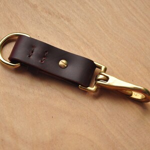 Rugged Maroon Leather Keychain, Quick Release Key Ring, Maroon Lanyard ...