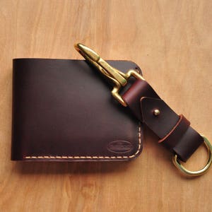 Rugged Maroon Leather Keychain, Quick Release Key Ring, Maroon Lanyard ...