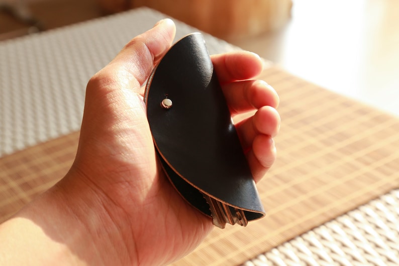 Minimalist Key Case Hand Dyed Leather Key Cover - Etsy Hong Kong
