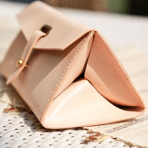 Triangle Glasses Case, Multi-pockets Leather Case, Family Use - Etsy