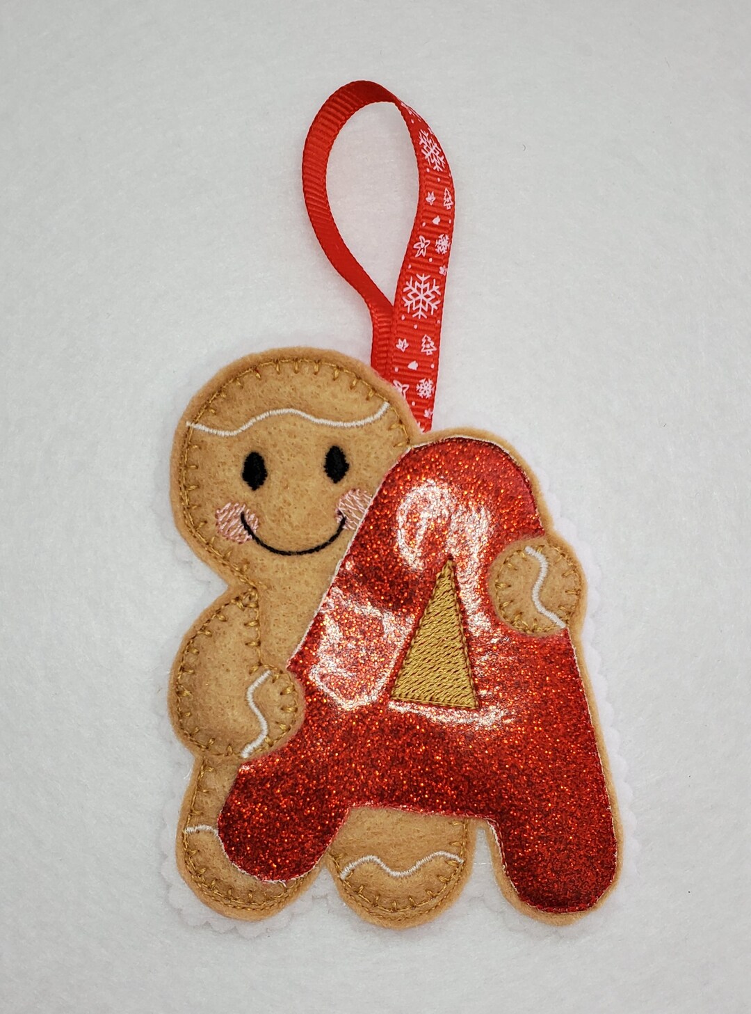 Alphabet Gingerbread Man Ornament - Etsy