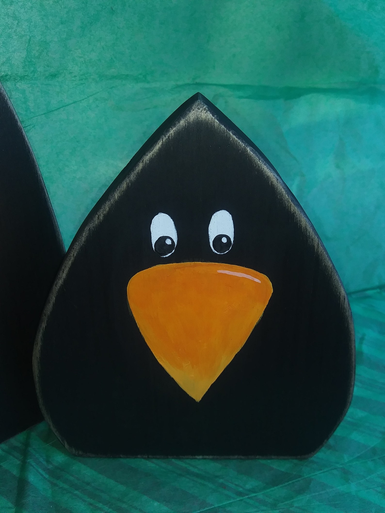 Primitive Handpainted Wood Crows - Etsy