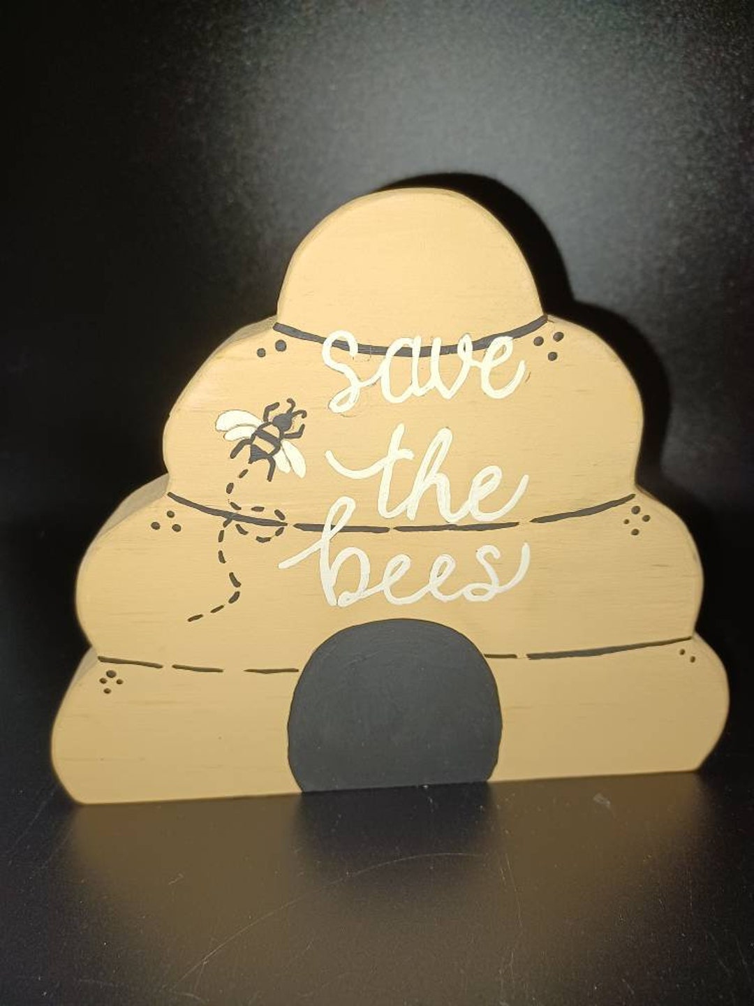 Wooden Bee Hive Decor 3 Tiered Shelf Bee Hive Shelf Sitter Bee Decor - Etsy