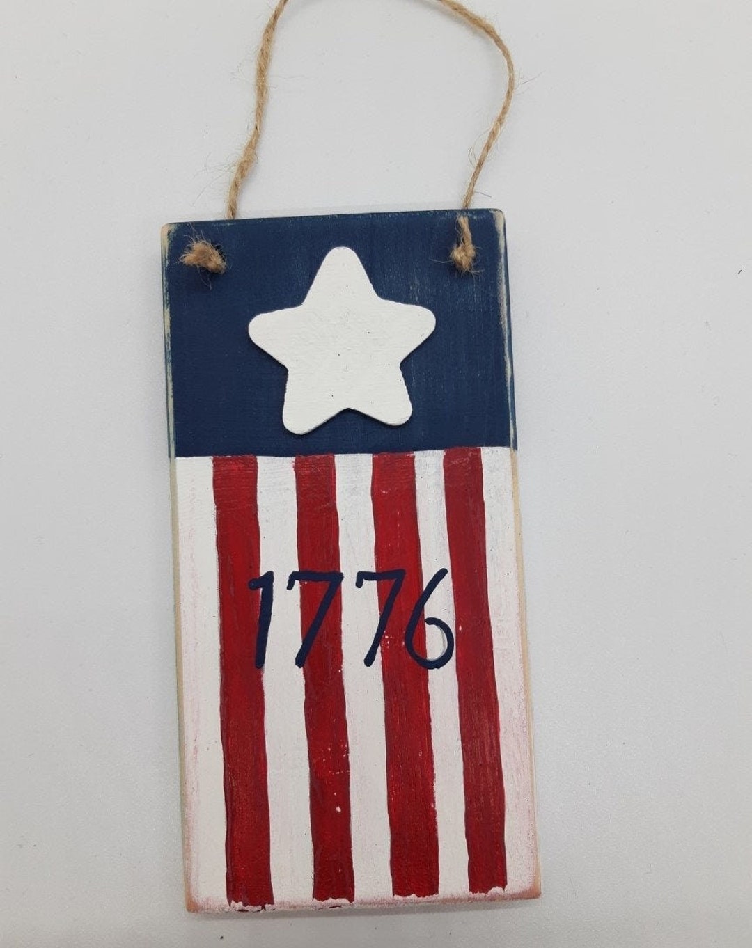 American Flag Hanging Wood Accent 1776 - Etsy