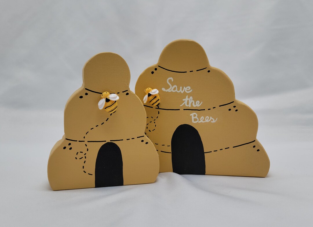 Handpainted Wooden Bee Hives Primitive Rustic Farmstyle Three Tiered ...