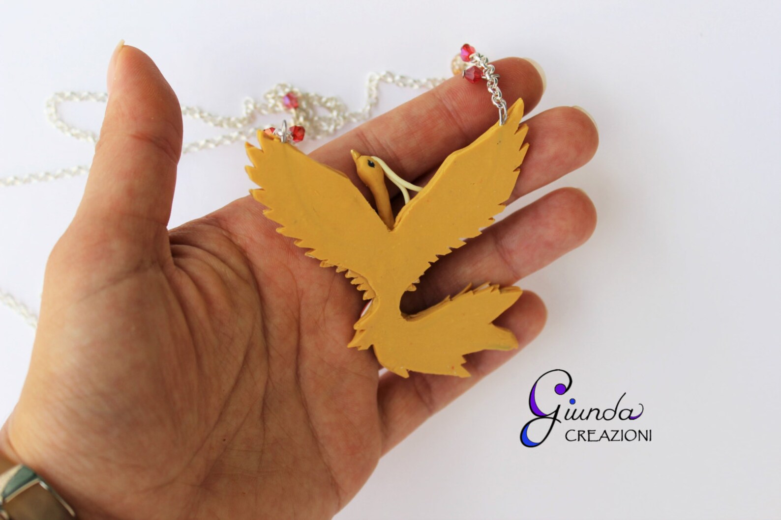 Necklace Phoenix Handmade Polymer Clay - Etsy