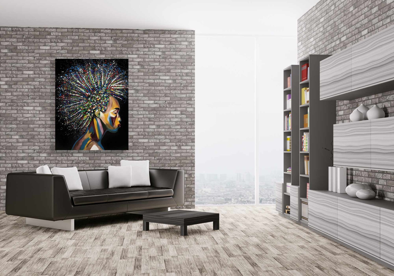 Itay Magen African American Art: Colorful Portrait Canvas Print - Etsy
