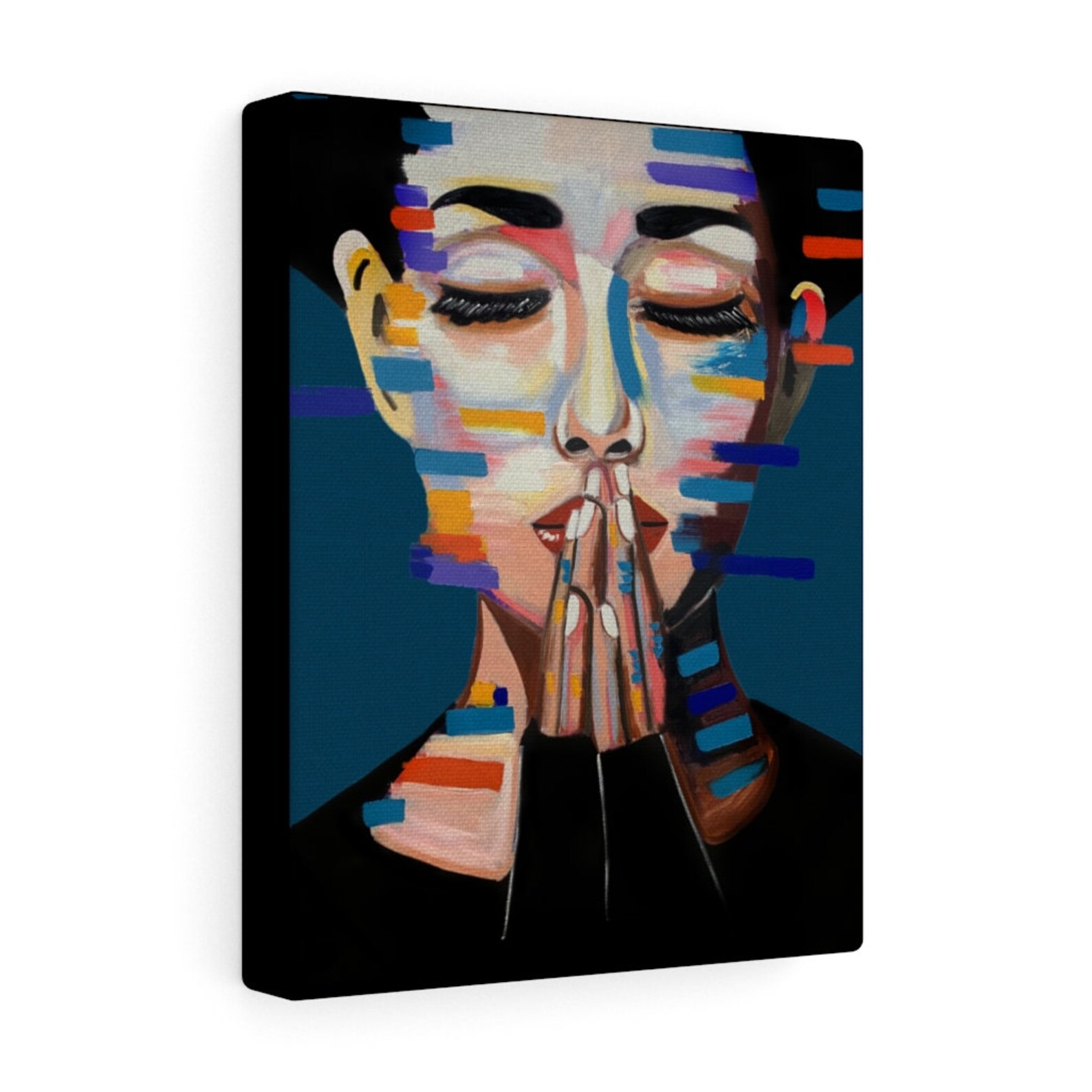 Praying Woman Large Wall Art Living Room Decor Pop Art | Etsy