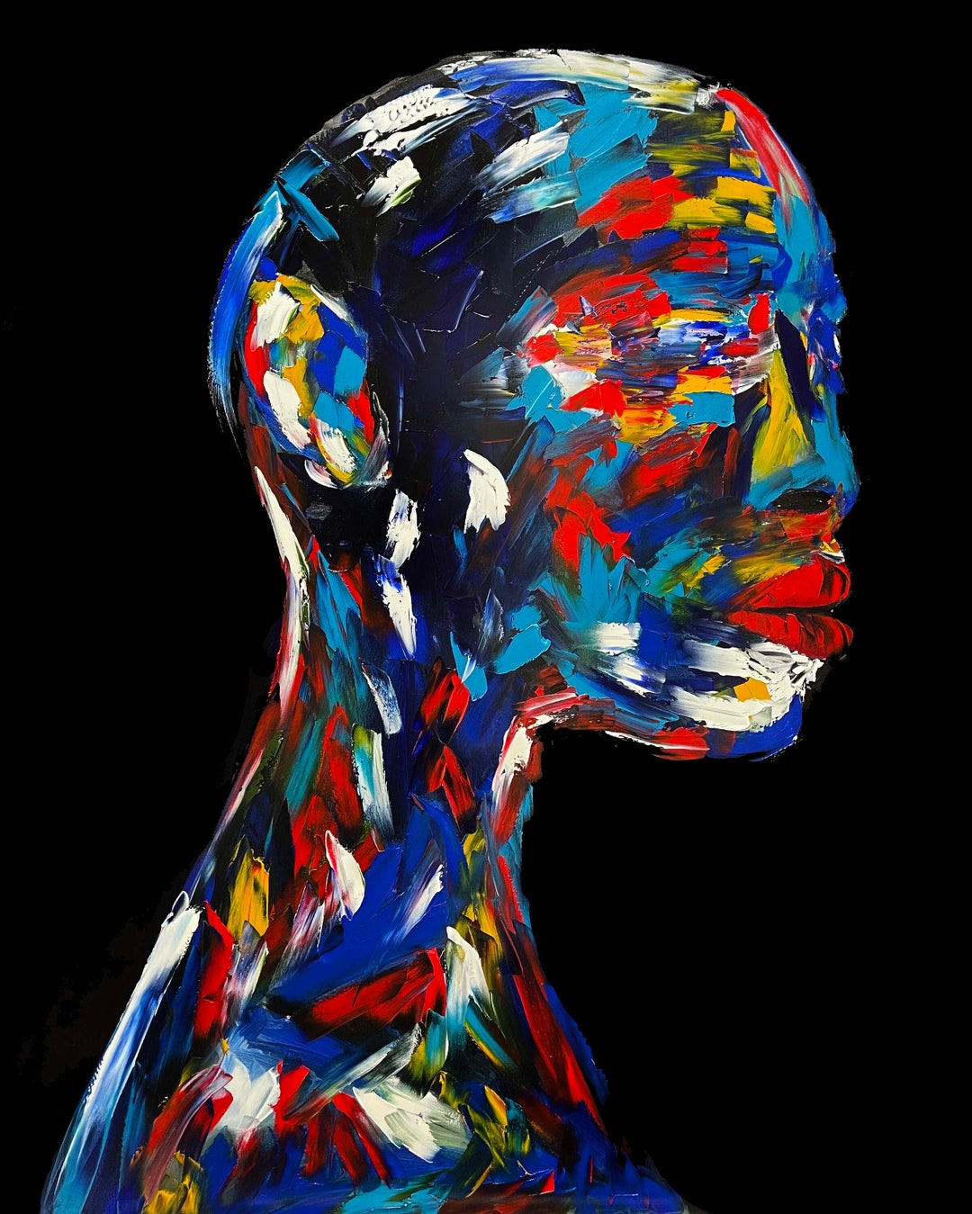Abstract Woman Portrait Print: Colorful Pop Art, Modern Home Decor - Etsy