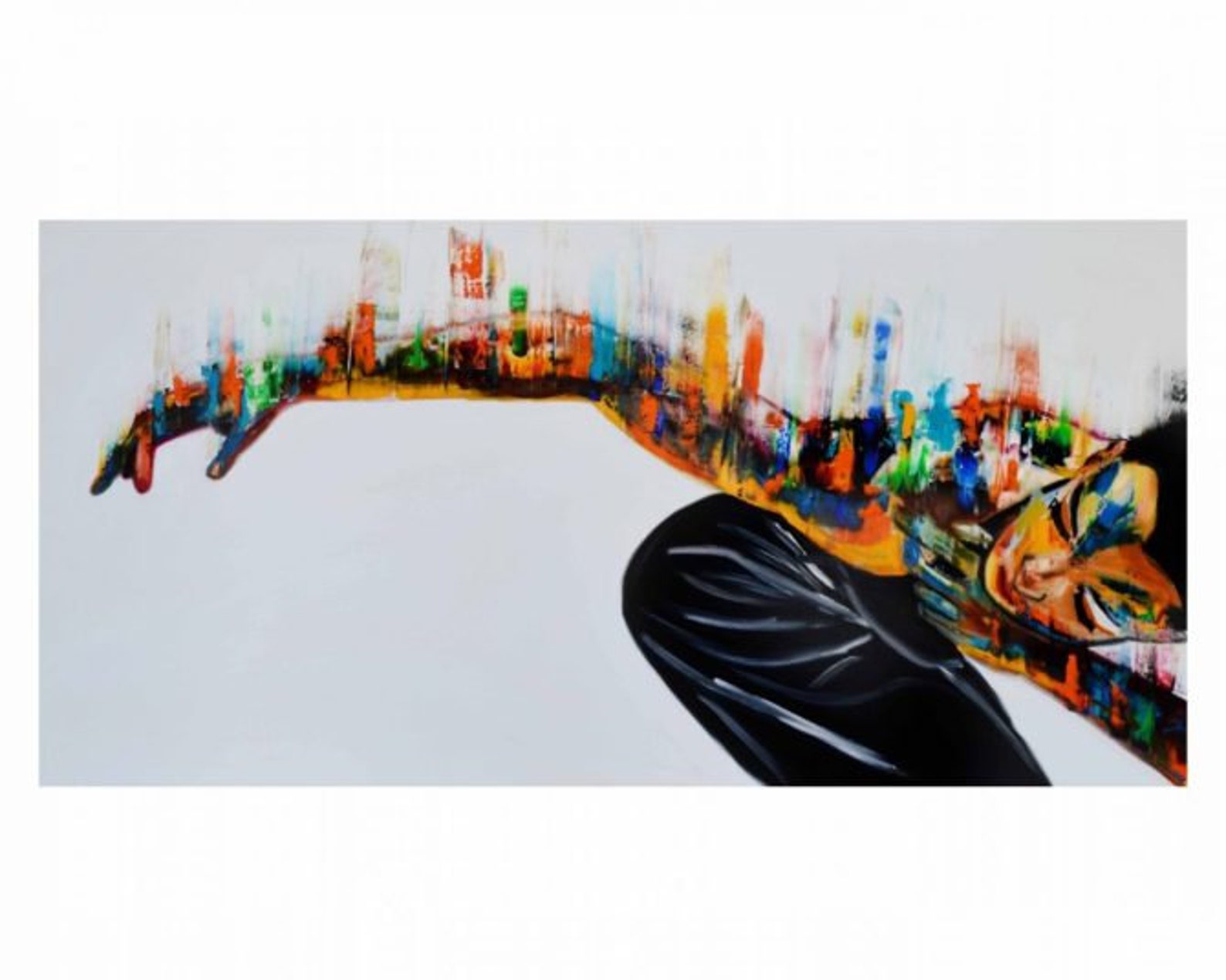 Dancing Art Dancer ROLLED Print on Canvas Woman Portrait - Etsy