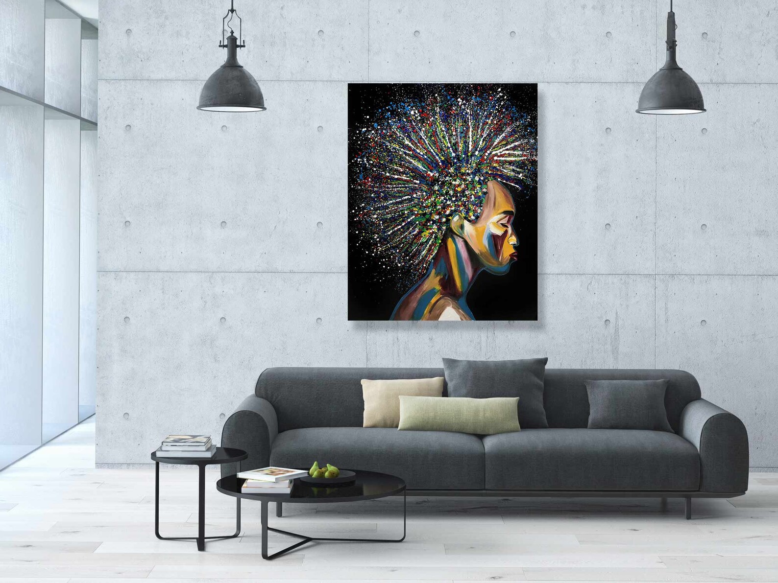 Itay Magen African American Art: Colorful Portrait Canvas Print - Etsy