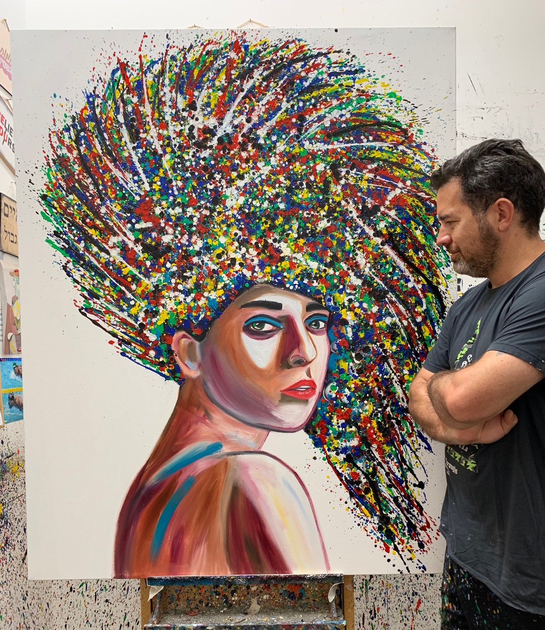 Original Oil Painting by Itay Magen | ROLLED CANVAS | Signed by the ...