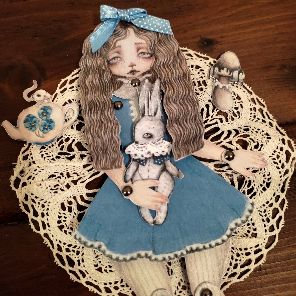 Alice in Wonderland Paper Doll - Etsy