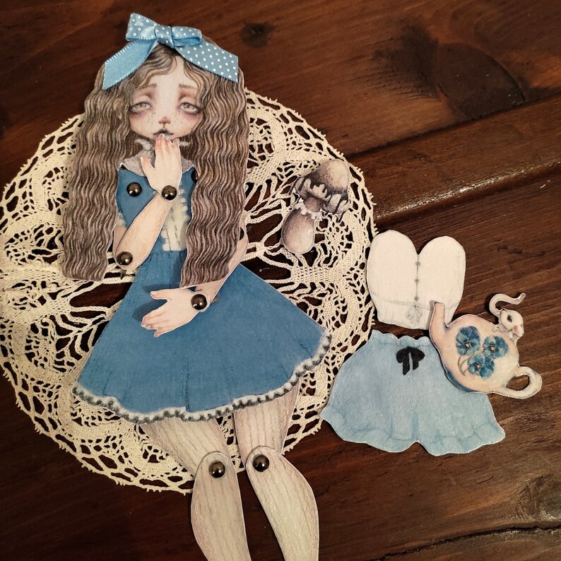 Alice in Wonderland Paper Doll - Etsy