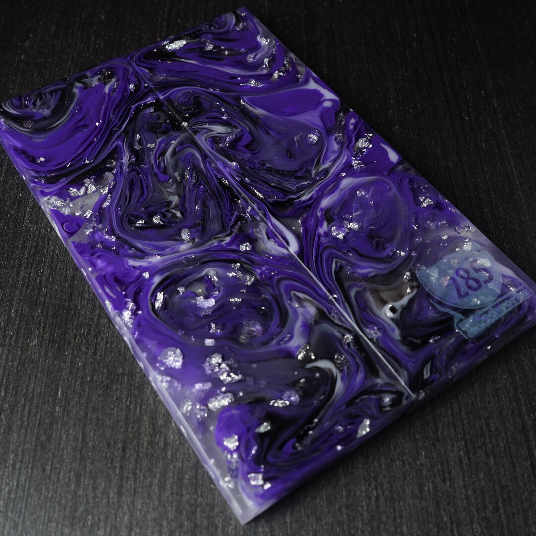 Silver Leaf Cast Resin Knife Scales Custom Knife Handle Materials - Etsy