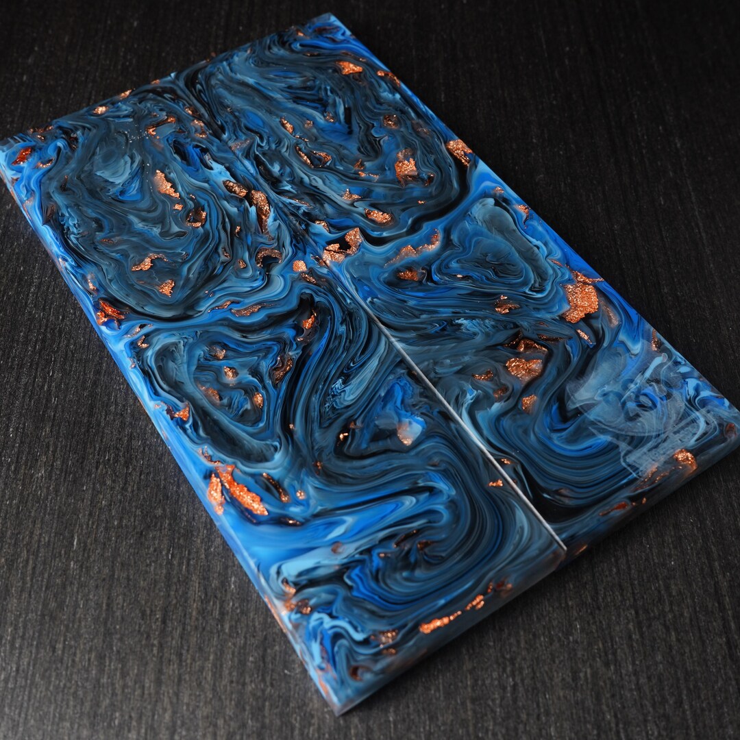 Metal Leaf Cast Resin Knife Scales Custom Knife Handle Materials - Etsy