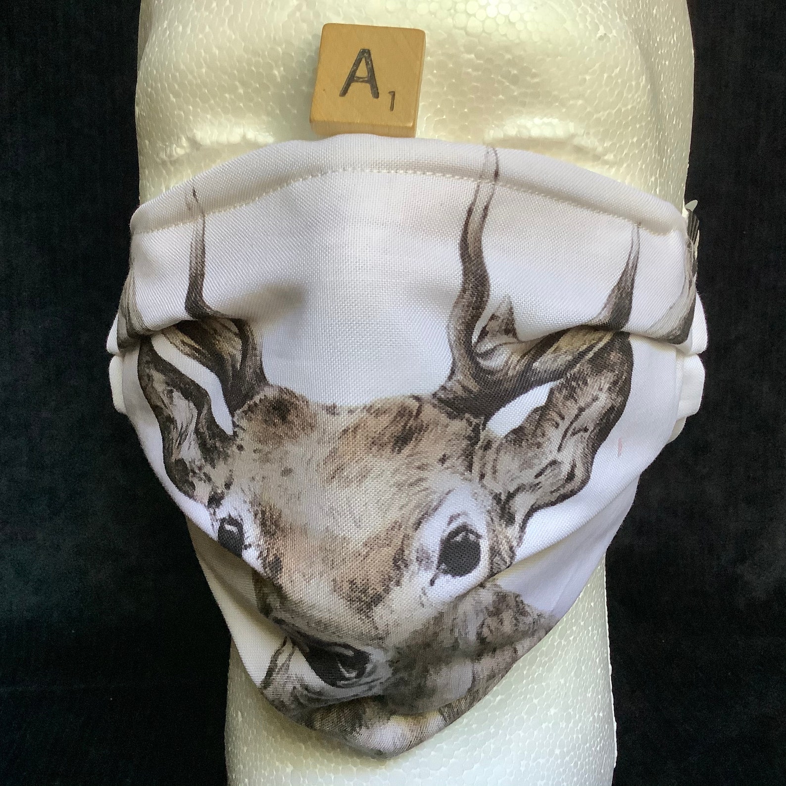 Deer face mask Buck mask fawn mask handmade reversible | Etsy