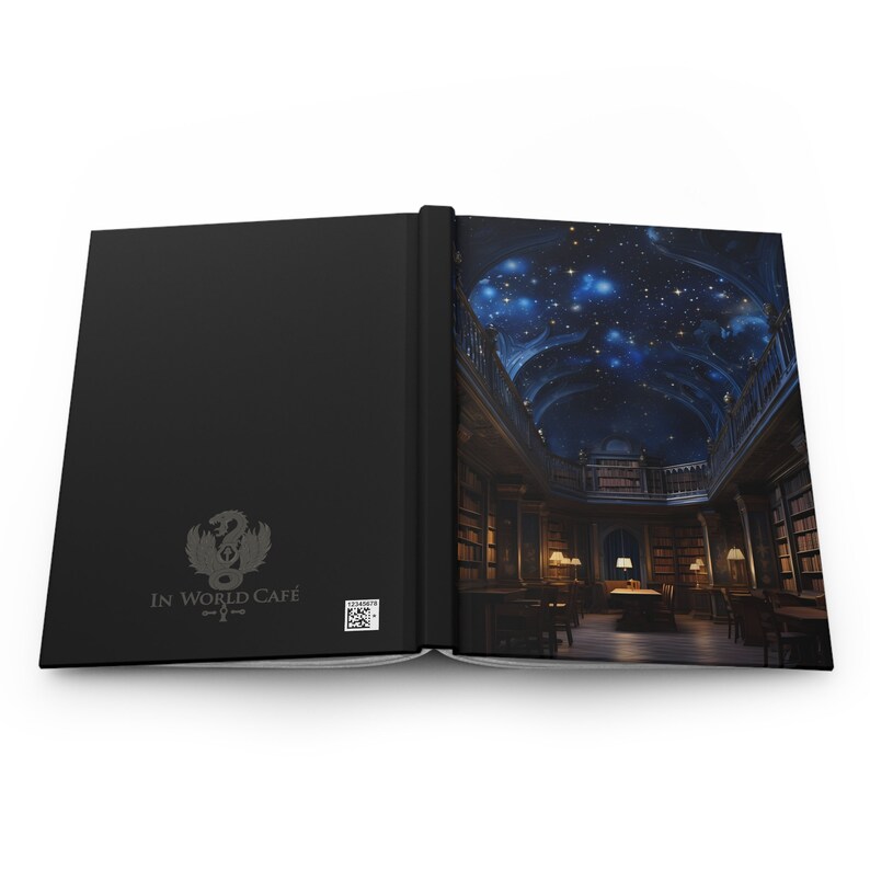 Hardcover Starry Night Library Journal - Etsy