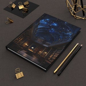 Hardcover Starry Night Library Journal - Etsy