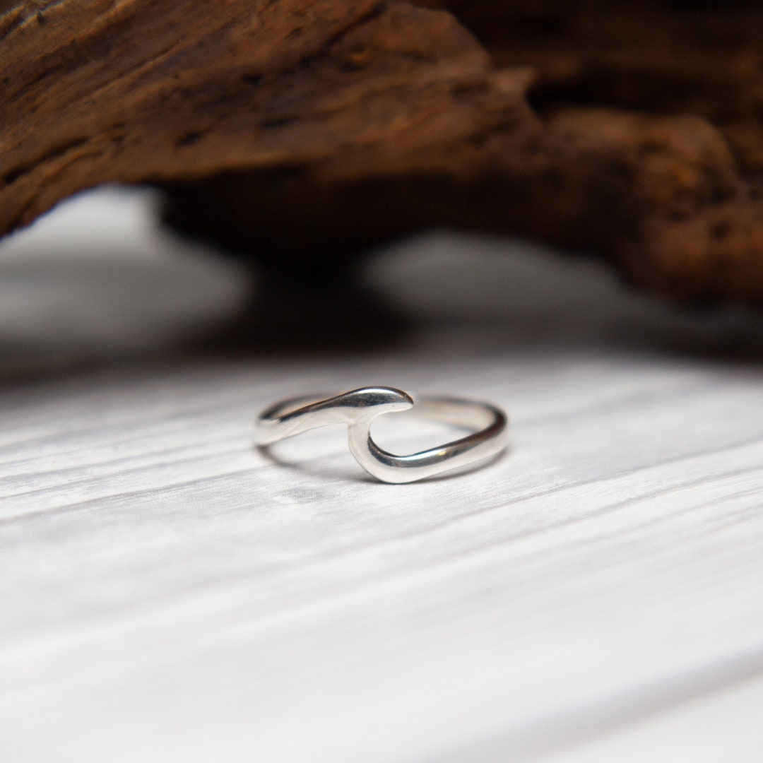 Sterling Silver Wave Ring – Boho Stacking Jewelry - Etsy Australia