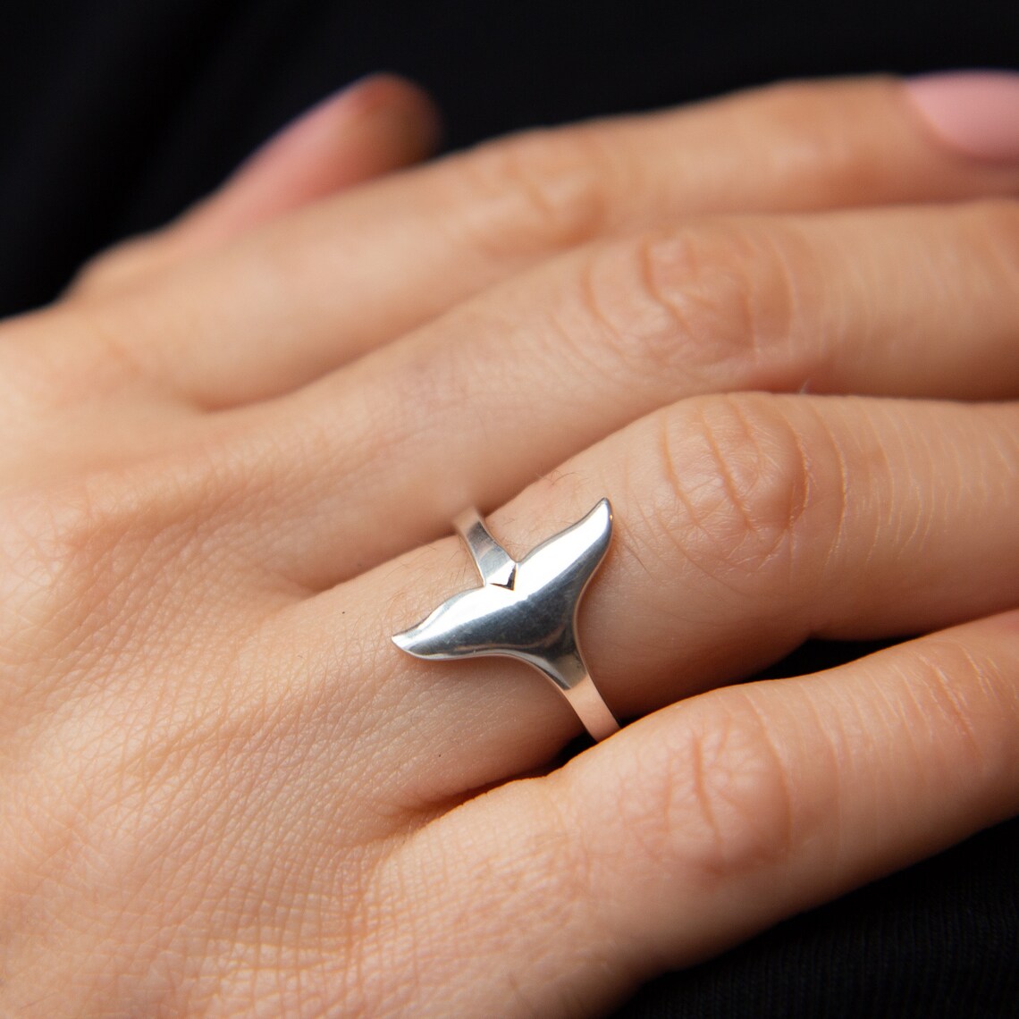 Whale Tail Ring Solid Sterling Silver 925 Mermaid Ring - Etsy Hong Kong