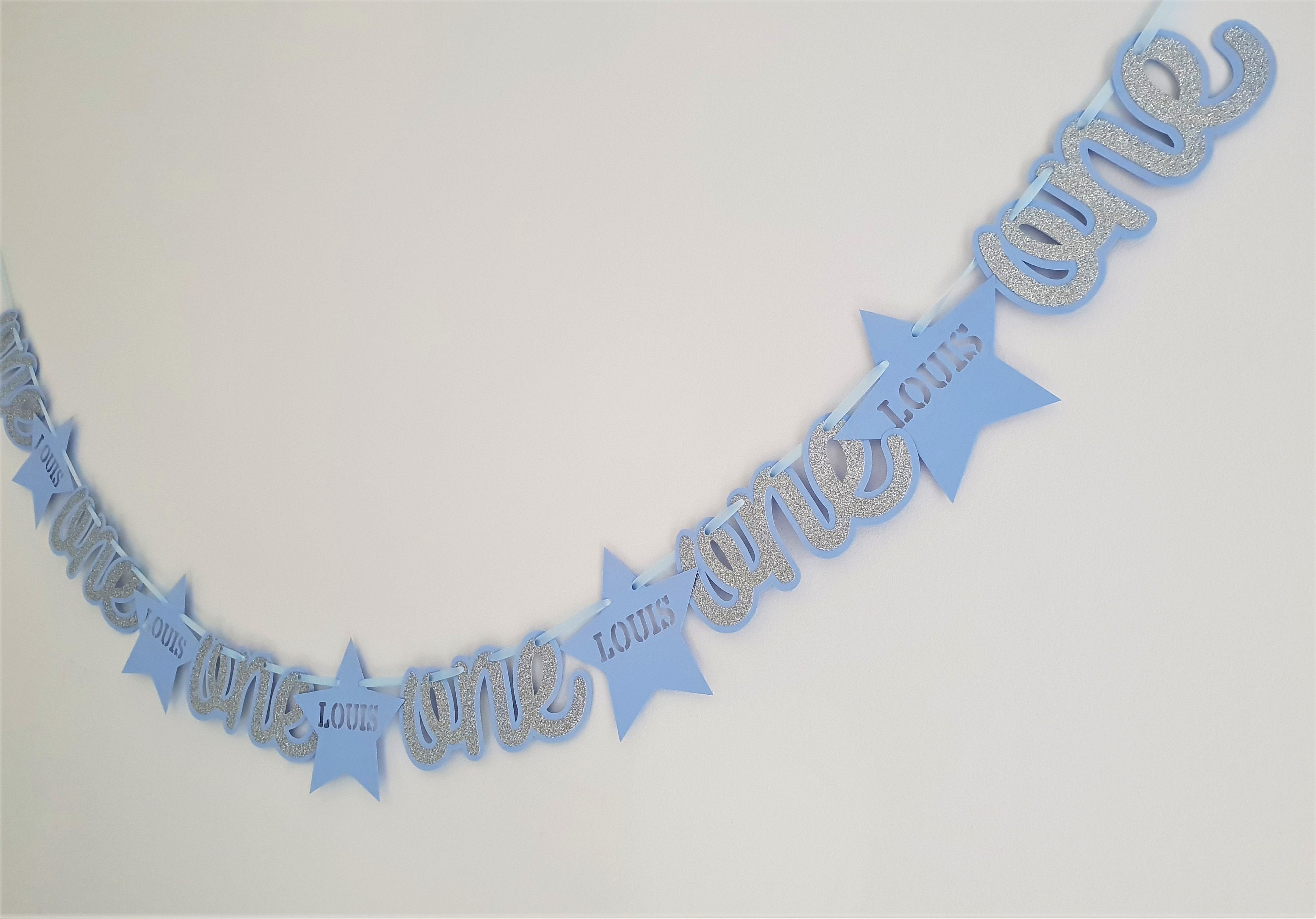 Personalised Age One Bunting 1st Birthday Party Decor Cake | Etsy