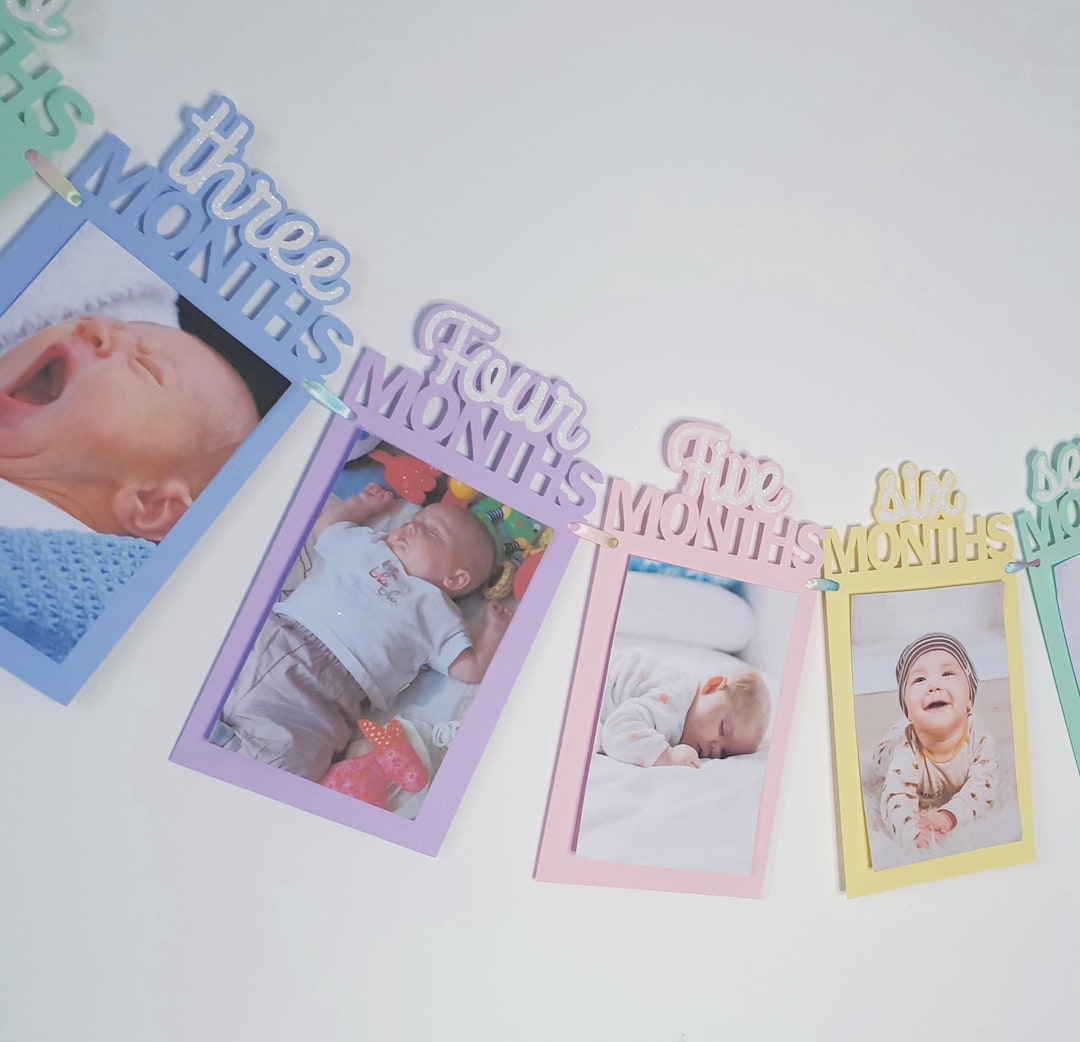 Baby Milestone Banner - Rainbow Pastel Milestone Banner - First ...