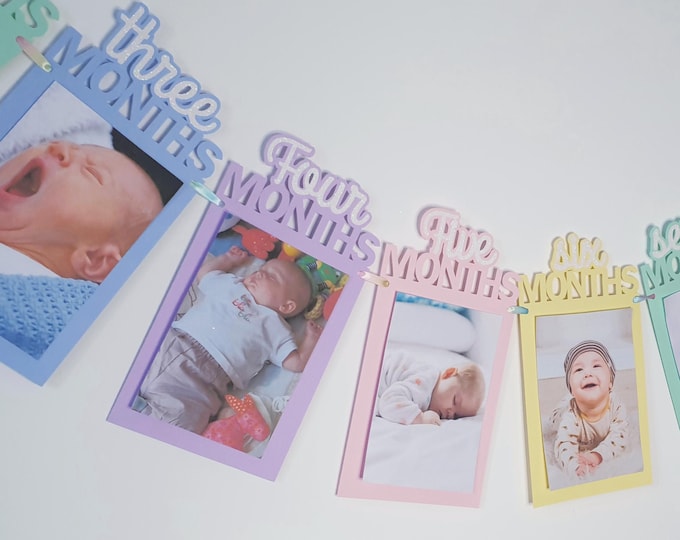 Baby Milestone Banner - Rainbow Pastel Milestone Banner - First ...