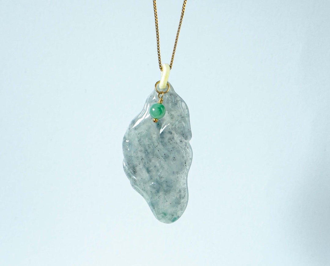 Deer Jade Pendant Authentic Jadeite Natural Black Jadeite Abstract Stag ...