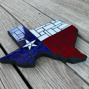 Texas Mosaic Plaque, Texas Flag, State of Texas, Stained Glass Mosaic ...