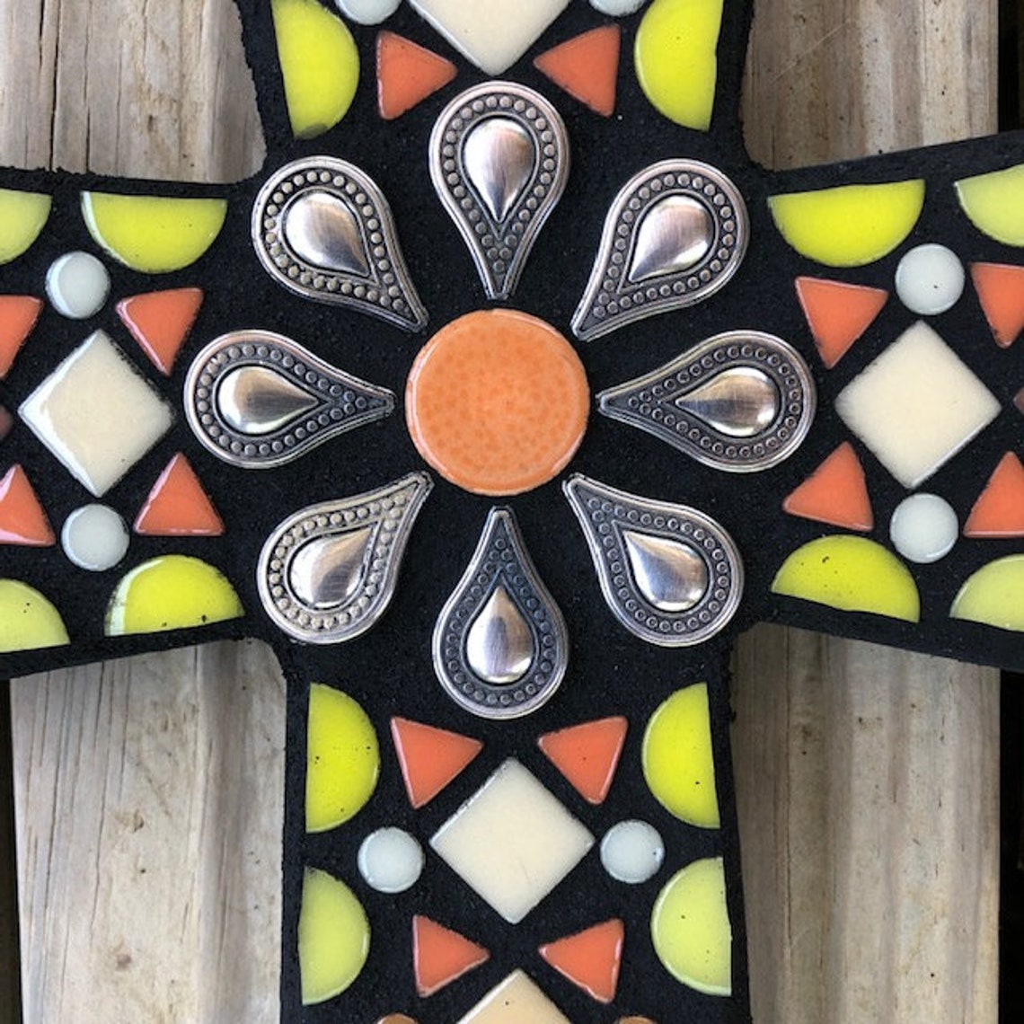 Mosaic Wall Cross Mixed Media Cross Religious Cross Warm | Etsy