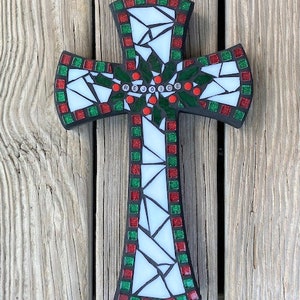 Mosaic Wall Cross, Stained Glass Cross, Mixed Media Cross, One of Kind ...