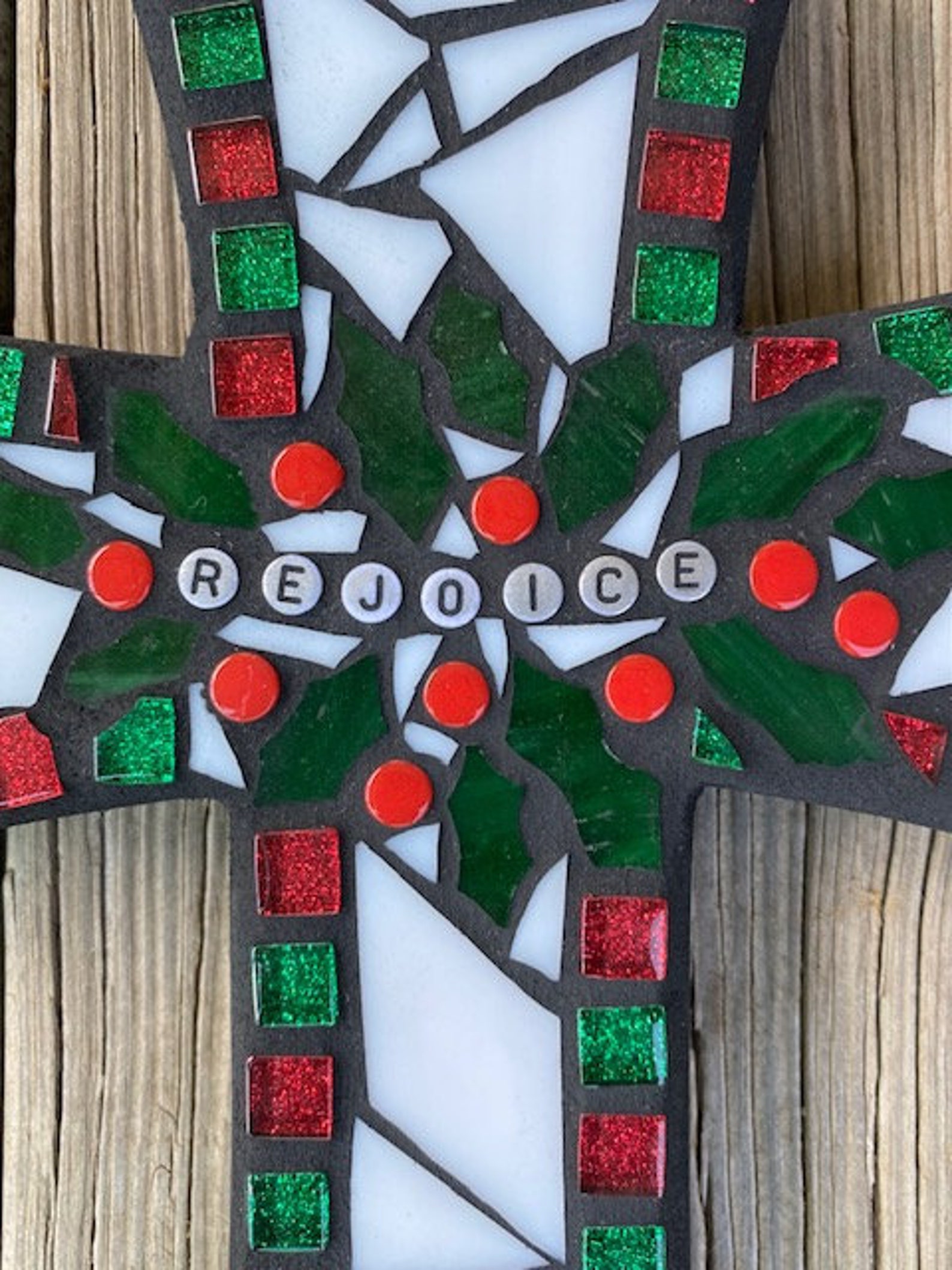 Mosaic Wall Cross Stained Glass Cross Mixed Media Cross One - Etsy