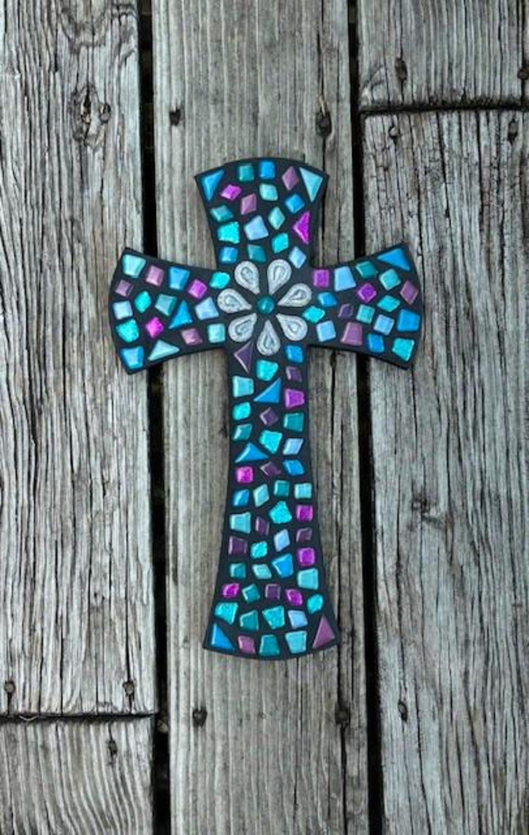 Religious Cross, Mosaic Wall Cross, Original Design, Gift for Wedding ...