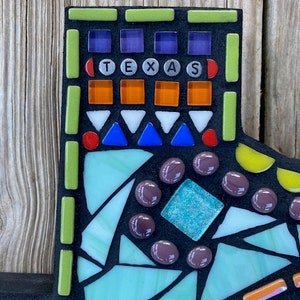 Texas Mosaic Plaque, State of Texas, Glass and Ceramic Tiles, Wall ...