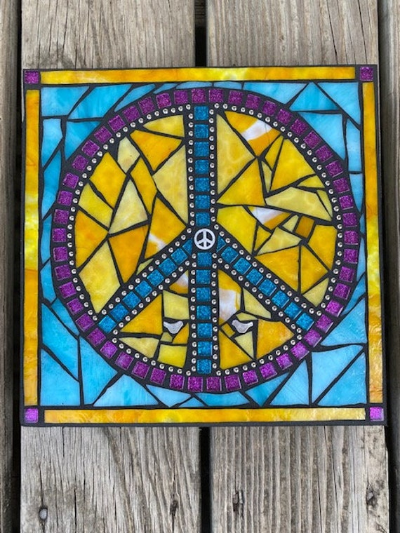 Peace Sign Stained Glass Pattern
