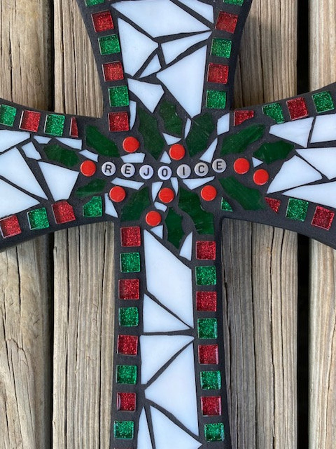 Mosaic Wall Cross Stained Glass Cross Mixed Media Cross One - Etsy