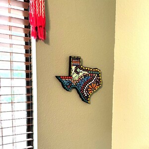 Texas Mosaic Plaque, State of Texas, Glass and Ceramic Tiles, Wall ...