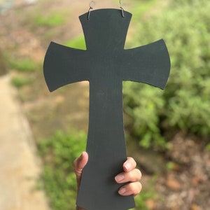 Outdoor Art, Stained Glass Mosaic Cross, Great for Front Porch or Back ...