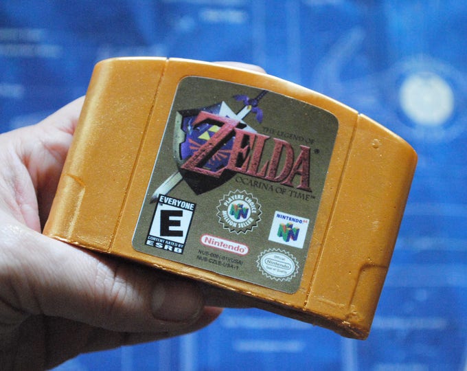 N64 Golden Parody Zelda Cart Soap: Retro and Geeky Handmade Cartridge ...