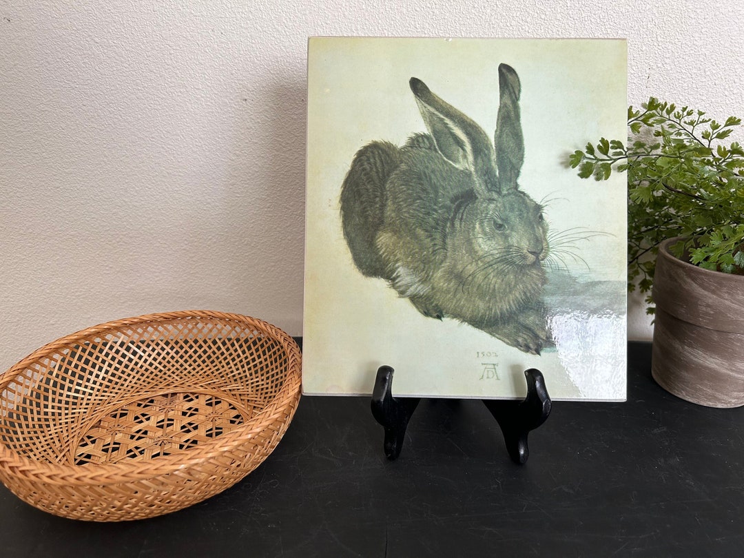 Vintage Wall Hanging, Vintage Hare, Rabbit Art, Rabbit Wall Art ...