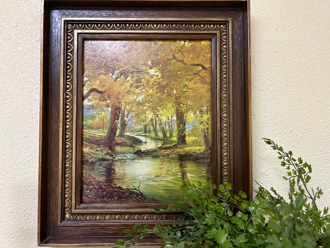 Vintage Framed Prints, Vintage Landscape, Antique Art Print, Gold ...