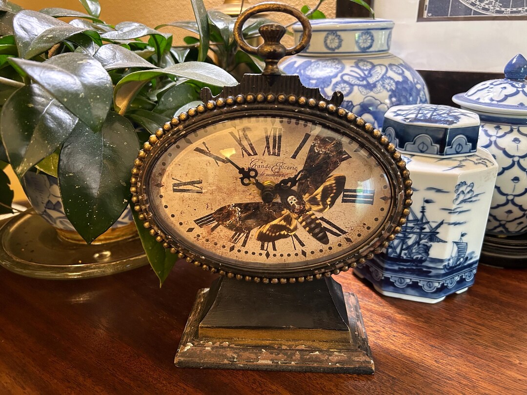 Dark Academia Clock, Vintage Ornate Clock, Gothic Victorian Clock ...