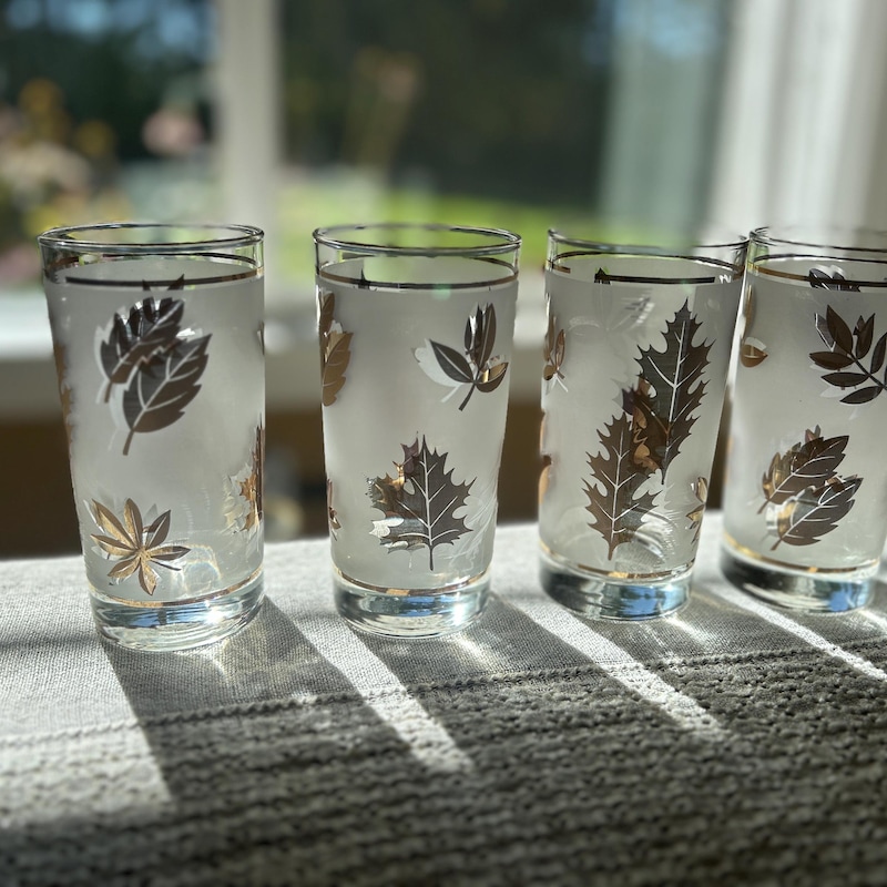 Libby Gold Leaf Barware - Etsy