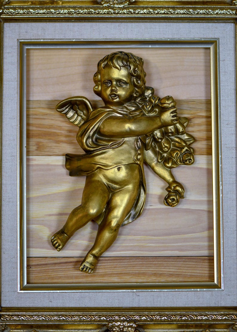 Vintage Ceramic Cherub Wall Hanging: Goth Victorian Christmas Decor - Etsy