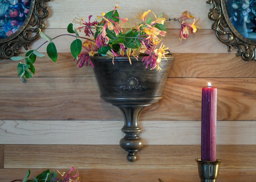 Vintage Homco Wall Vase: 1963 Cottagecore Decor (10.5" Tall) - Etsy