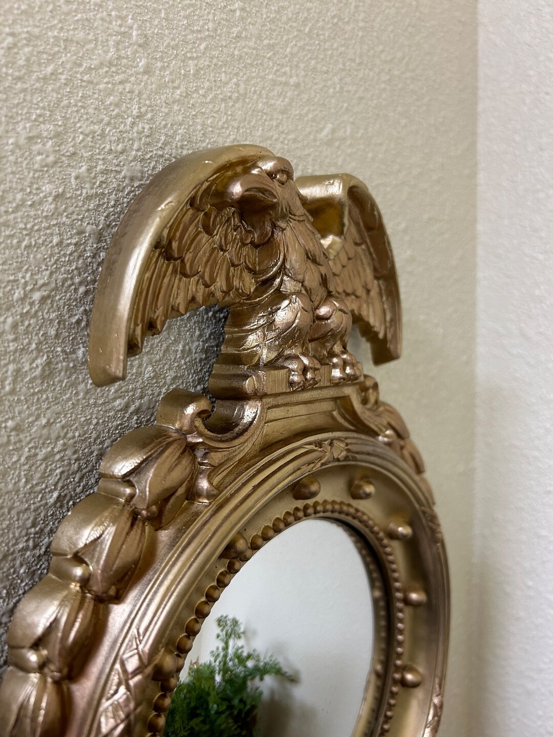 Vintage Convex Federalist Mirror, Vintage Colonial Mirror, Gold Mirror ...