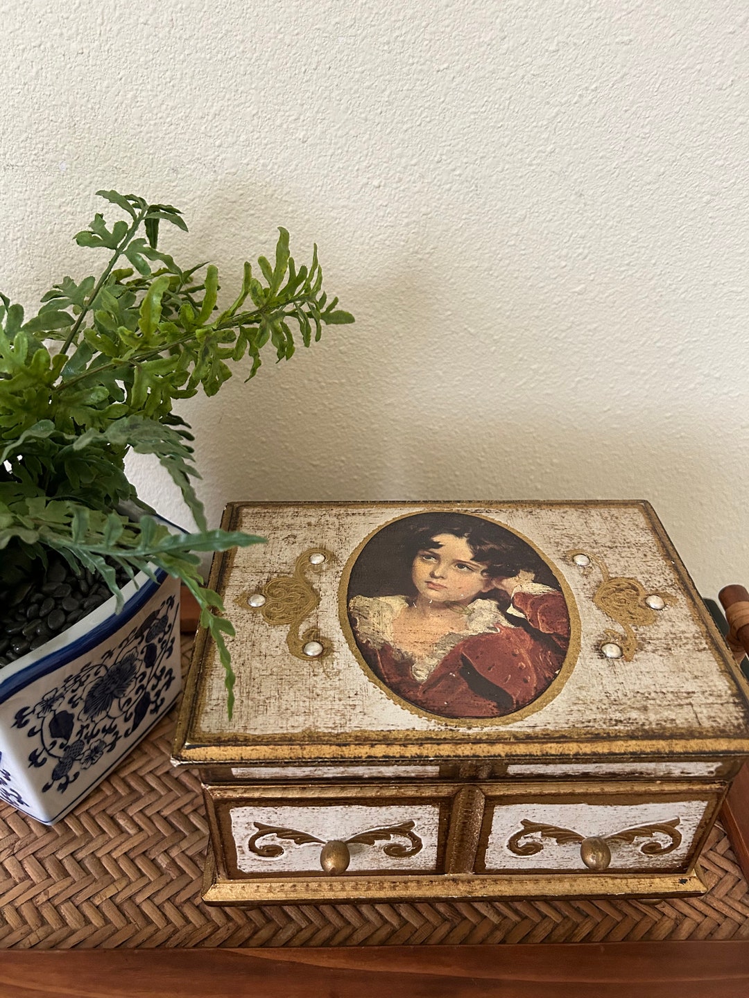 Florentine Box, Italian Jewelry Box, Vintage Wooden Box, Florentine ...