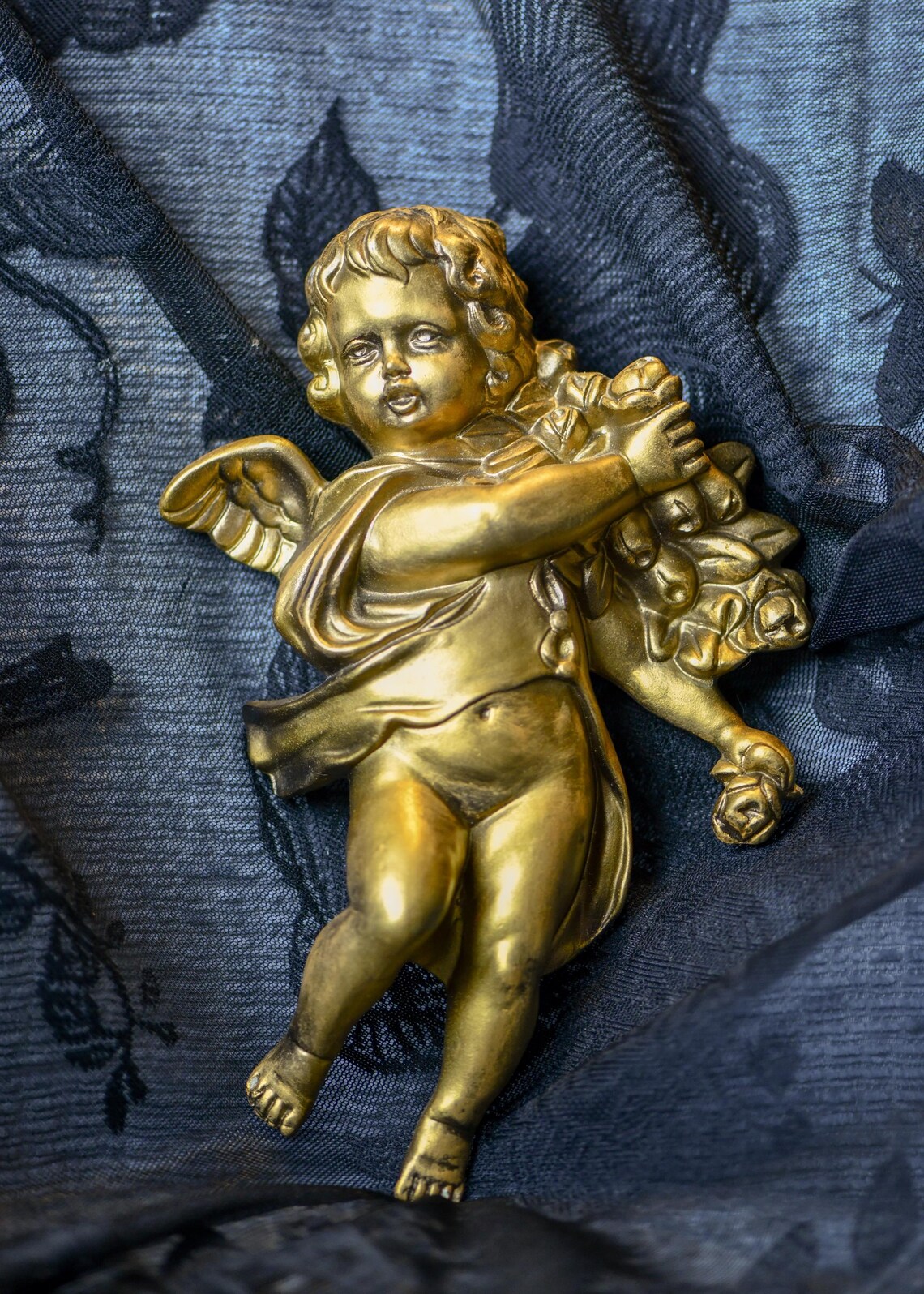 Vintage Ceramic Cherub Wall Hanging: Goth Victorian Christmas Decor - Etsy